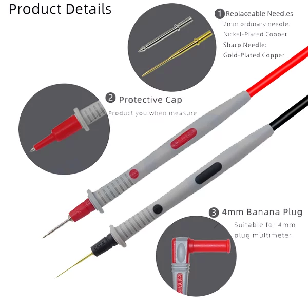 Kit de Cables/Puntas de Prueba para Multímetro 1000V 10A, Puntas ...