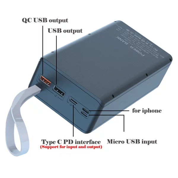 Carcasa para Power Bank 5V, para 12 Pilas 18650, Color Negro, C12 (No ...