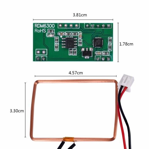 Módulo Lector RFID 125KHz, RDM6300 - ELECTRÓNICA GUATEMALA OXDEA