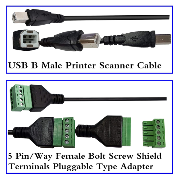 Cable USB Tipo B Macho a Terminales de Tornillo - ELECTRÓNICA GUATEMALA ...