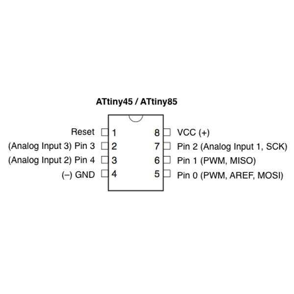 Microcontrolador Attiny85 - ELECTRÓNICA GUATEMALA OXDEA